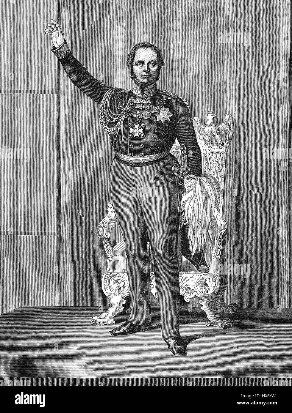 Prussian king frederick william iv Black and White Stock Photos ...
