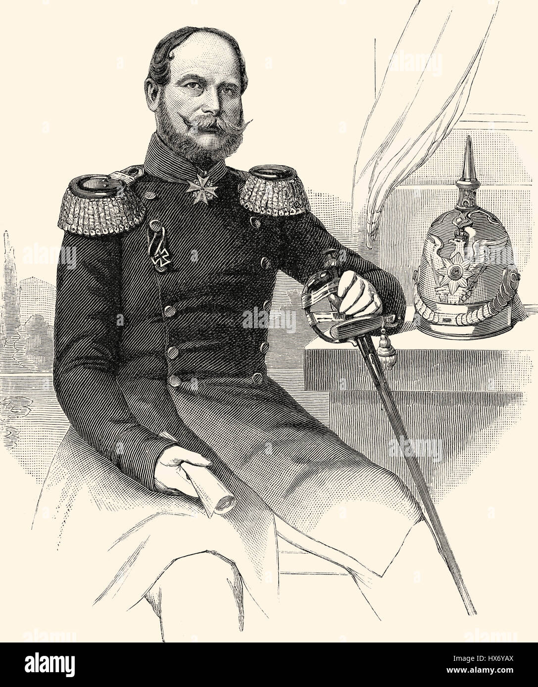 William I or Wilhelm Friedrich Ludwig of Prussia, 1797 - 1888, King of ...