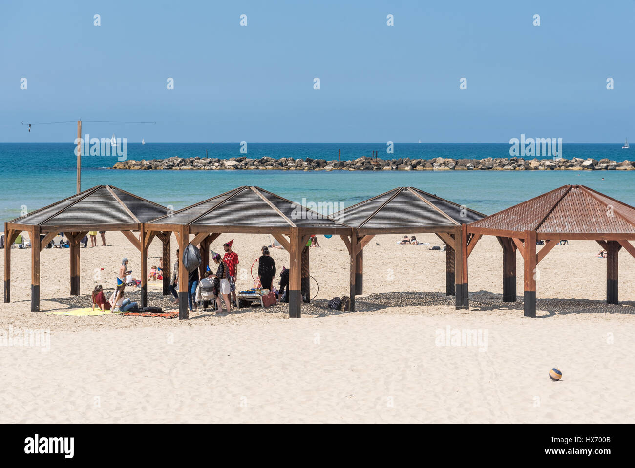 Beach, Tel Aviv-Yafo, Israel Stock Photo - Alamy