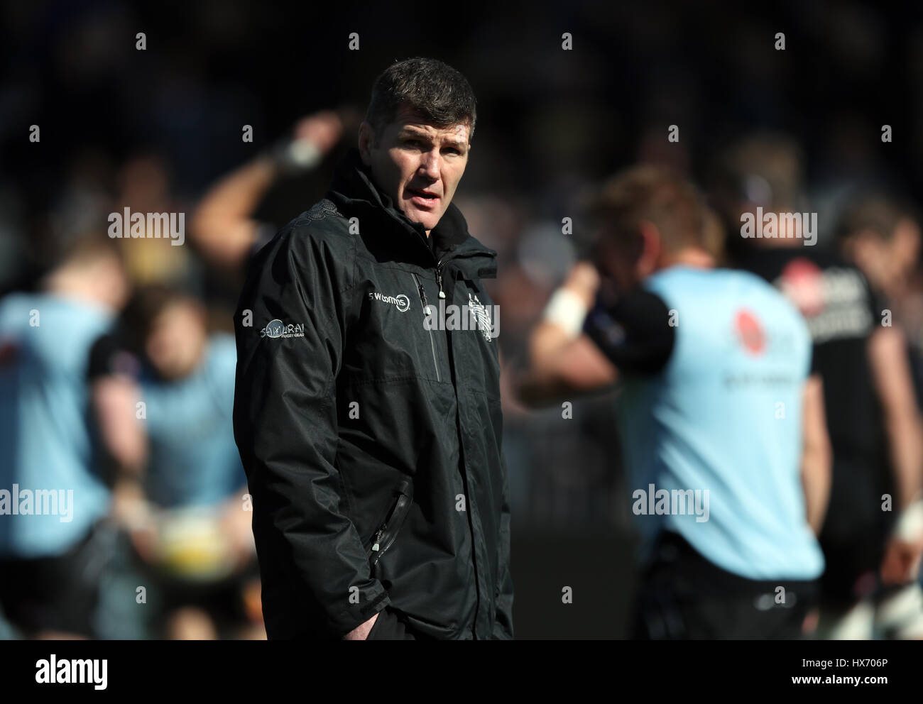 Exeter Chiefs head coach Rob Baxter before the Aviva Premiership match ...