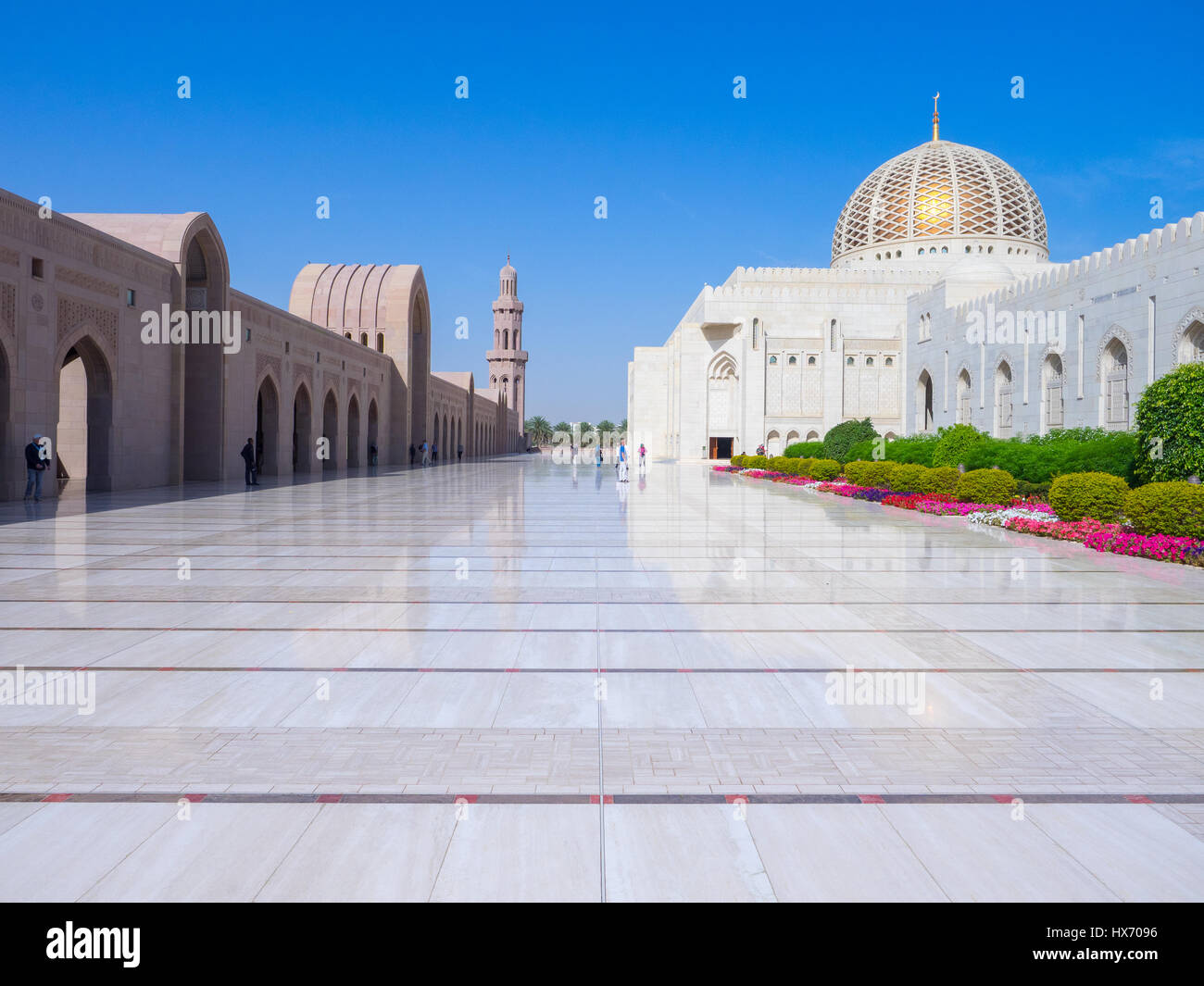 Muscat, Oman, 12 March 2017: Grand mosque of Sultan Al Qaboos in Muscat ...