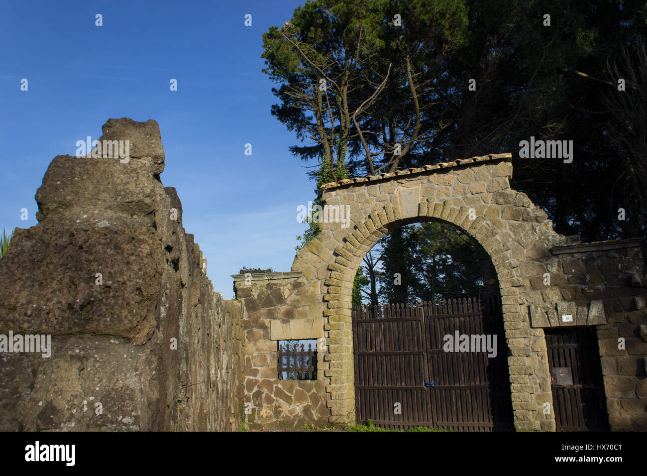 The gate of a country farm in Italy, near Rome Stock Photo - Alamy