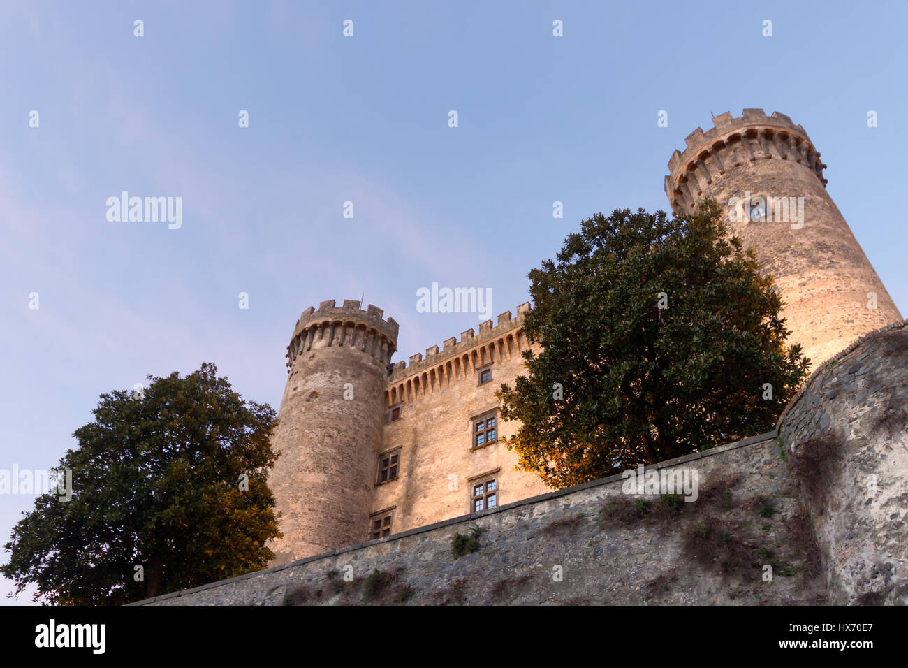 The medieval Castle of Bracciano, a nice village near Rome; Italy Stock ...