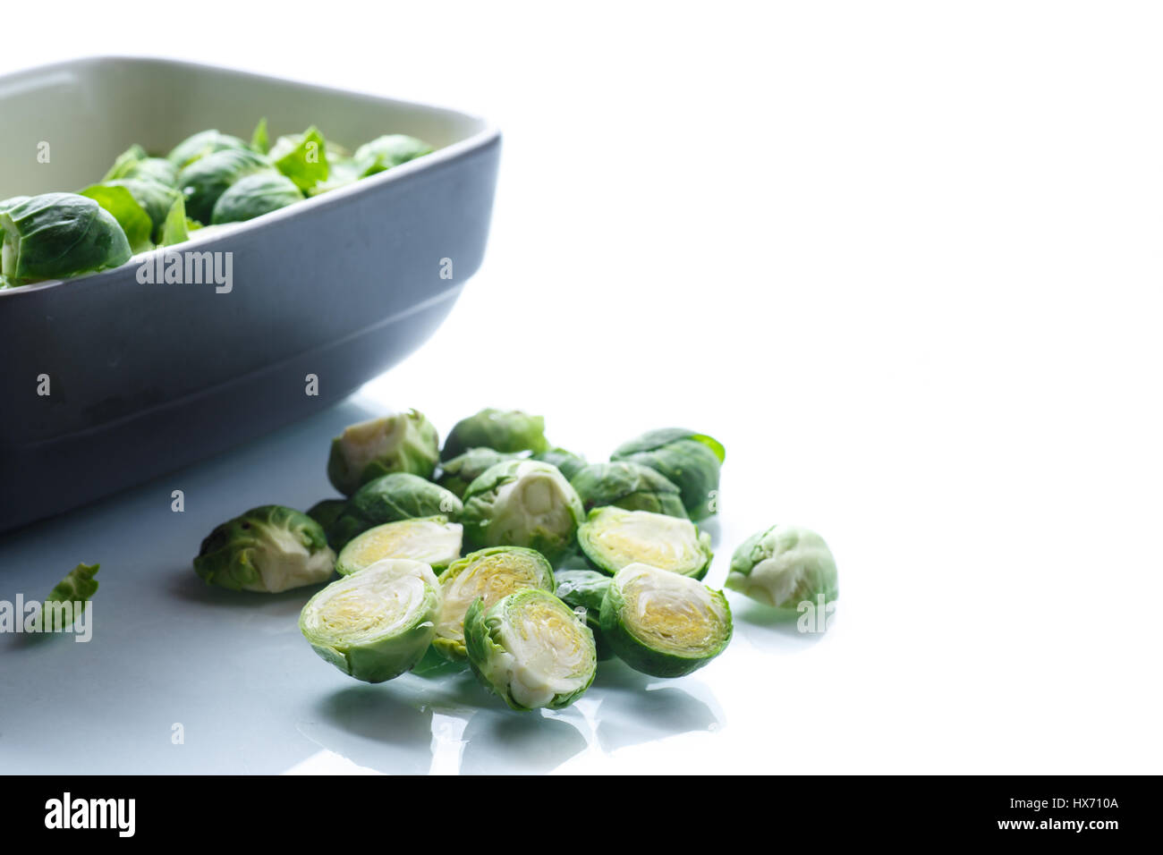 raw Brussels sprouts in ceramic form Stock Photo - Alamy