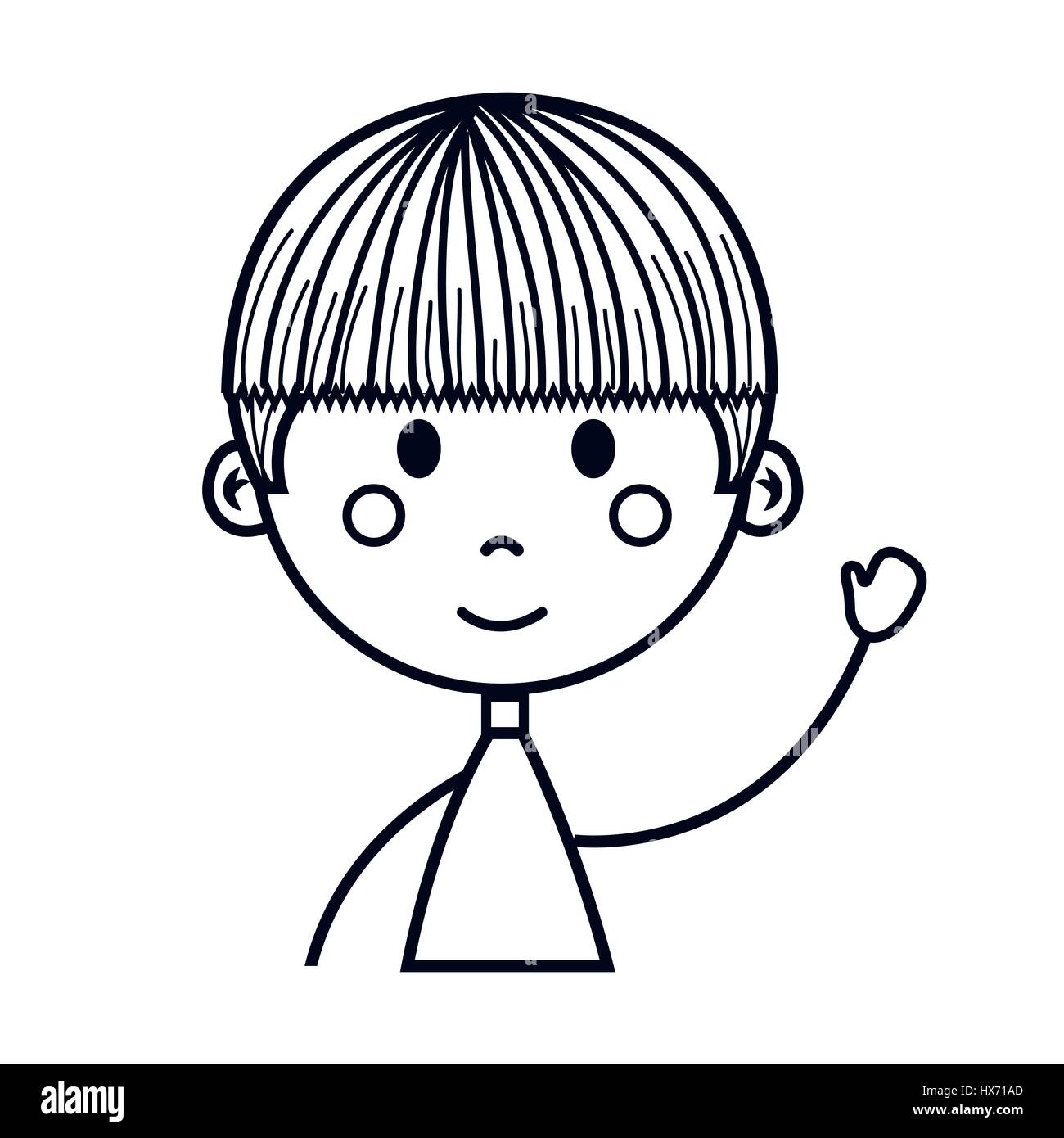 Cute Little Boy Drawing