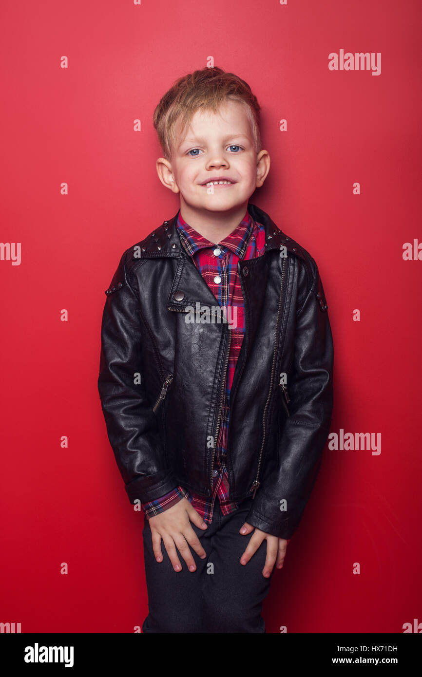 Boy wearing jacket hi-res stock photography and images - Alamy