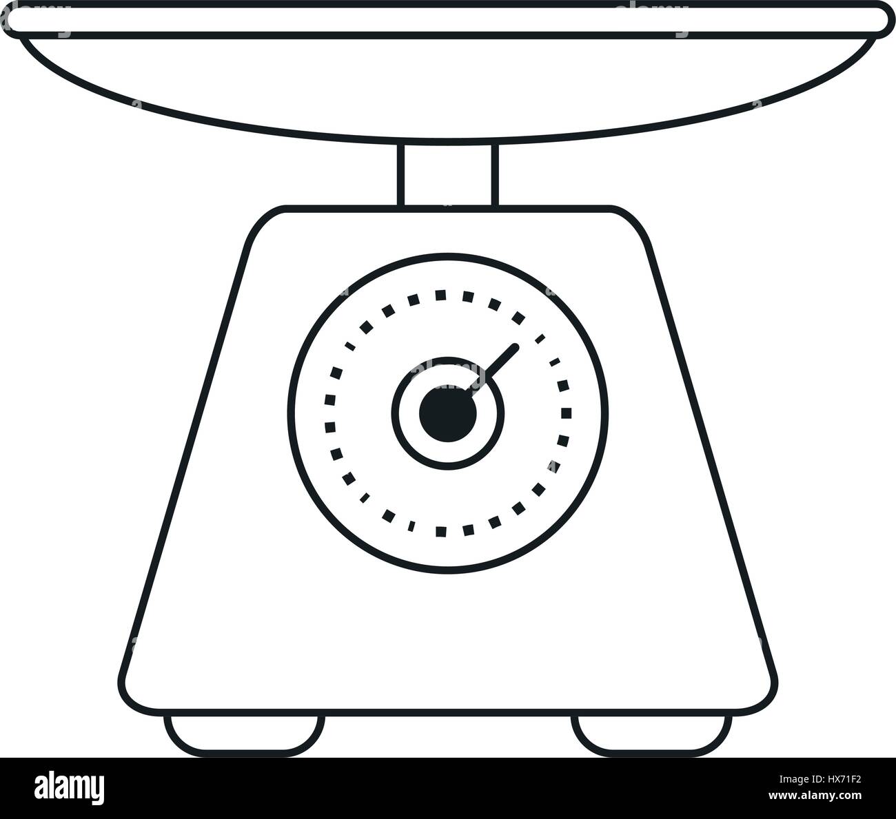 scale food tool healthy outline Stock Vector Image & Art - Alamy