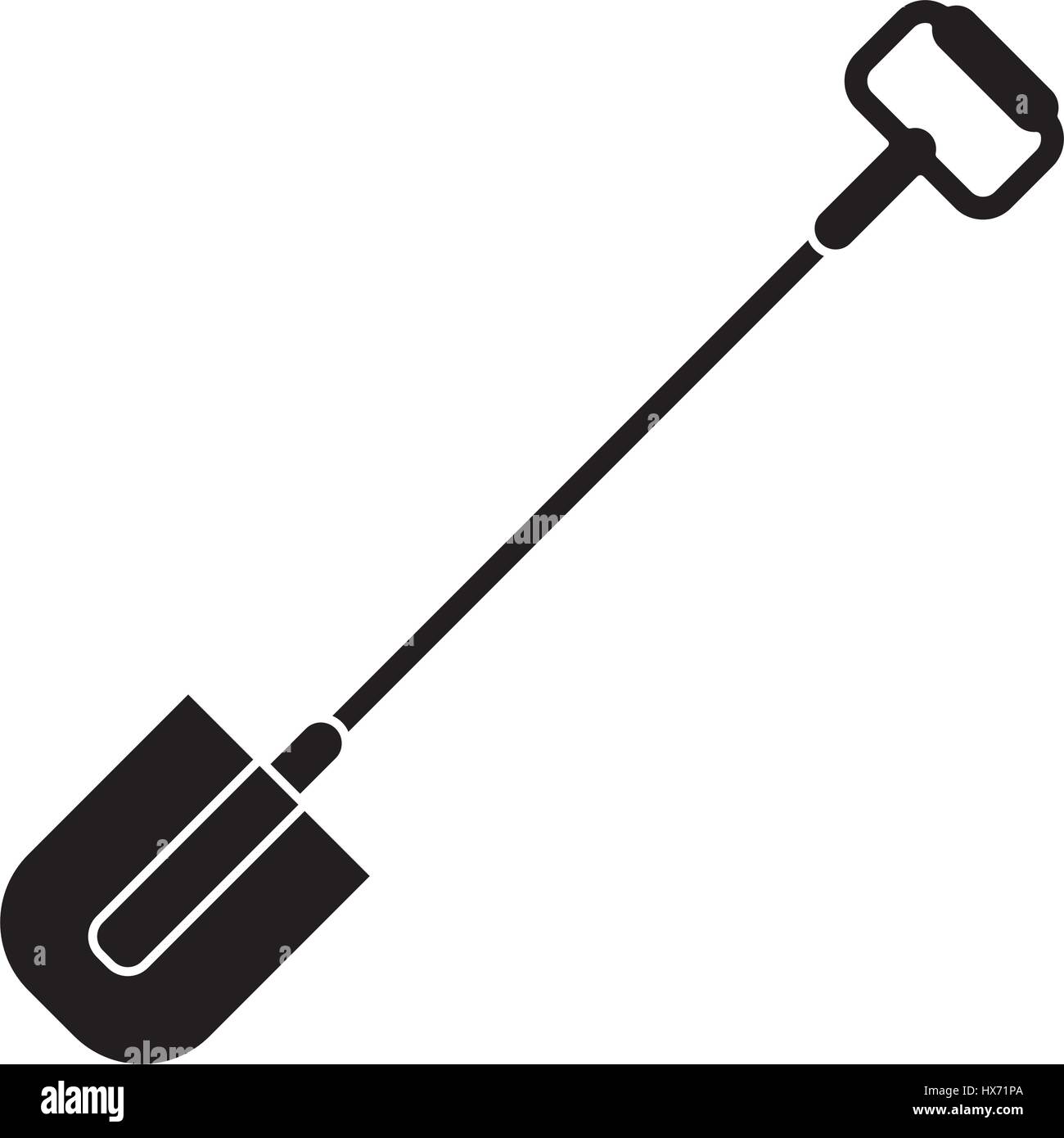 shovel garden equipment pictogram Stock Vector Image & Art - Alamy
