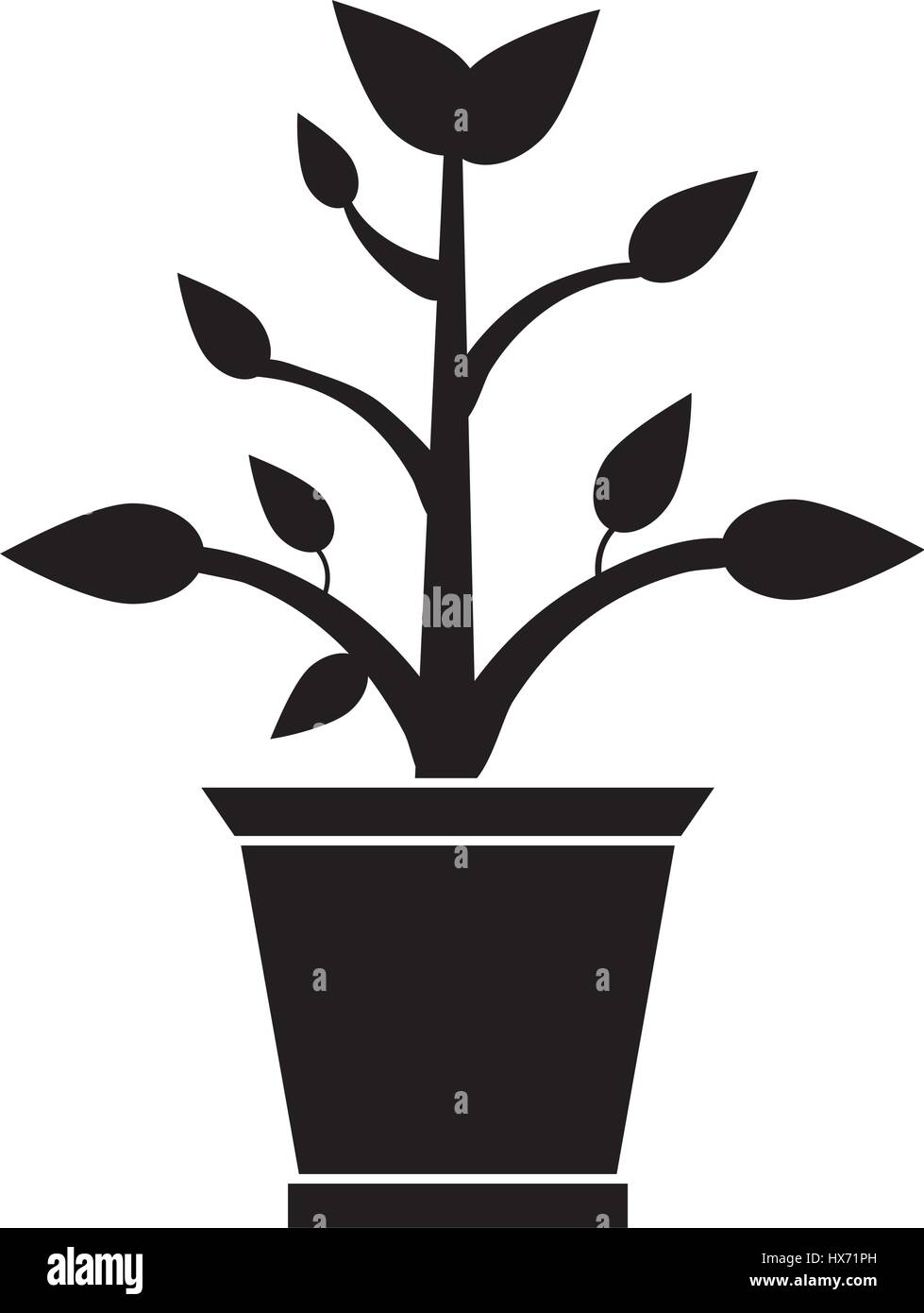 pot plant garden pictogram Stock Vector Image & Art - Alamy