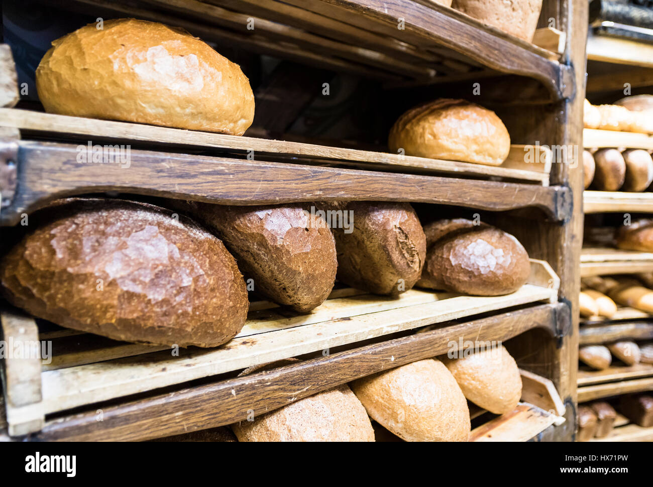 Wooden bakery trays hi-res stock photography and images - Alamy