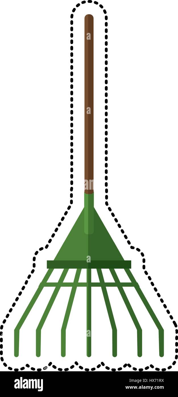 cartoon rake tool gardening image Stock Vector Image & Art - Alamy