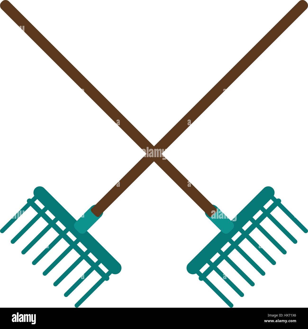Cartoon rake agriculture tool image Stock Vector Images - Alamy