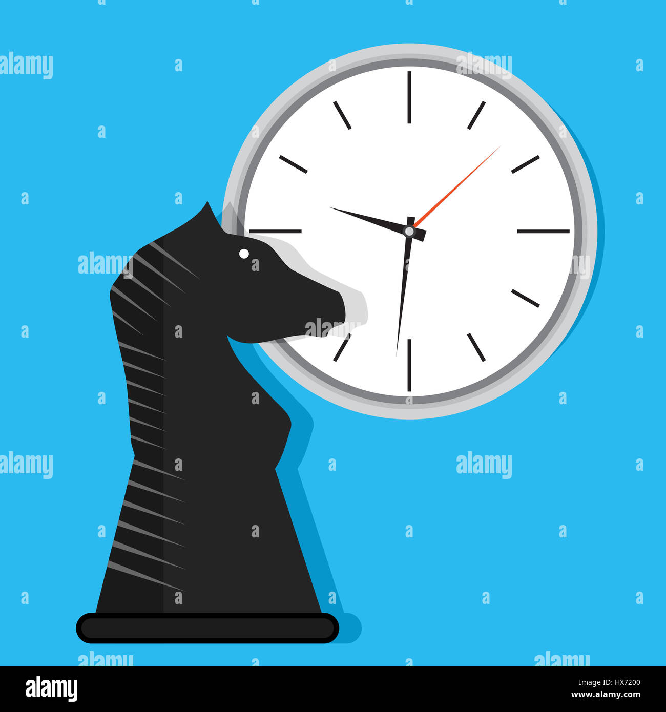 Time strategy vector. Organization tactical idea, effective process ...