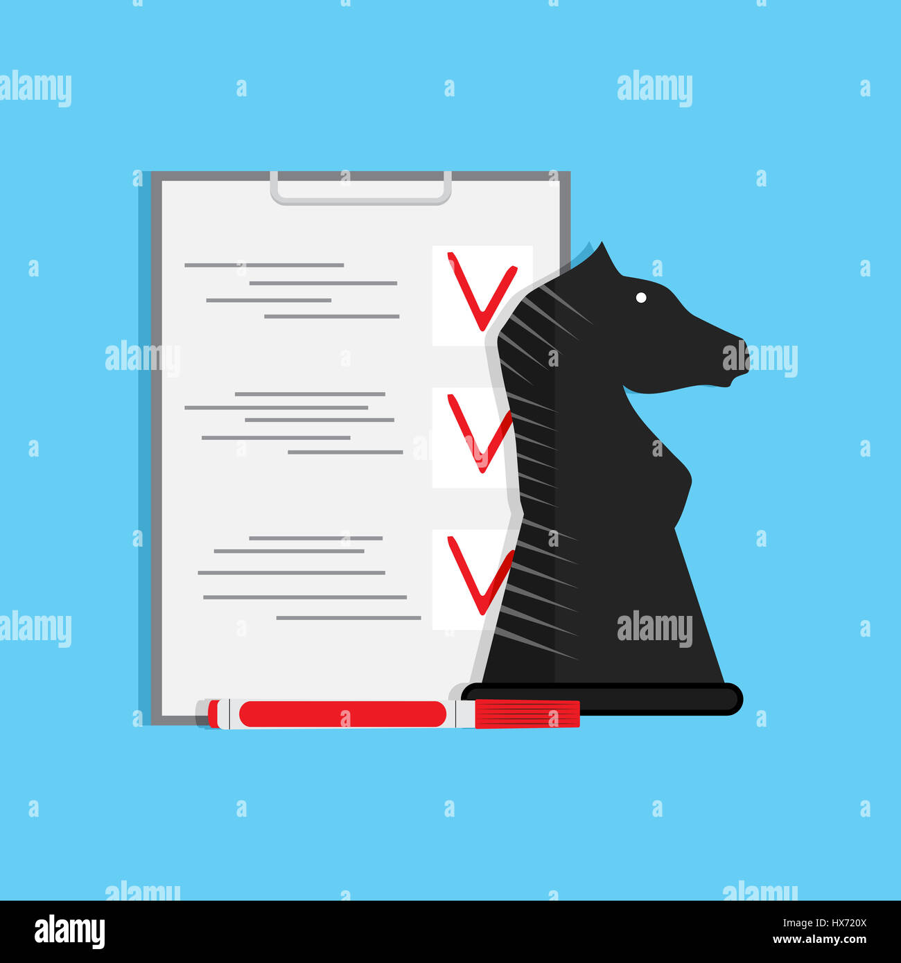 Plan strategy checklist. Organization project document, vector ...
