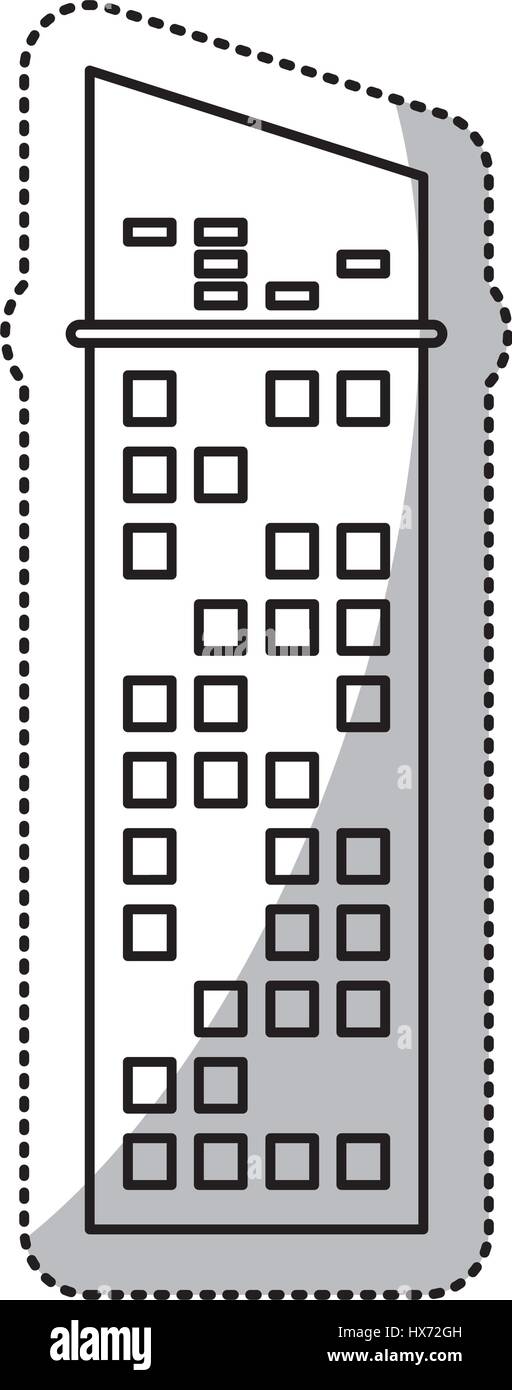 building architecture modern skyscraper outline Stock Vector Image ...