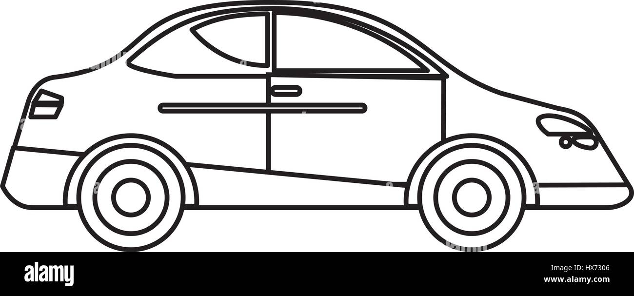 car sedan vehicle transport outline Stock Vector Image & Art - Alamy