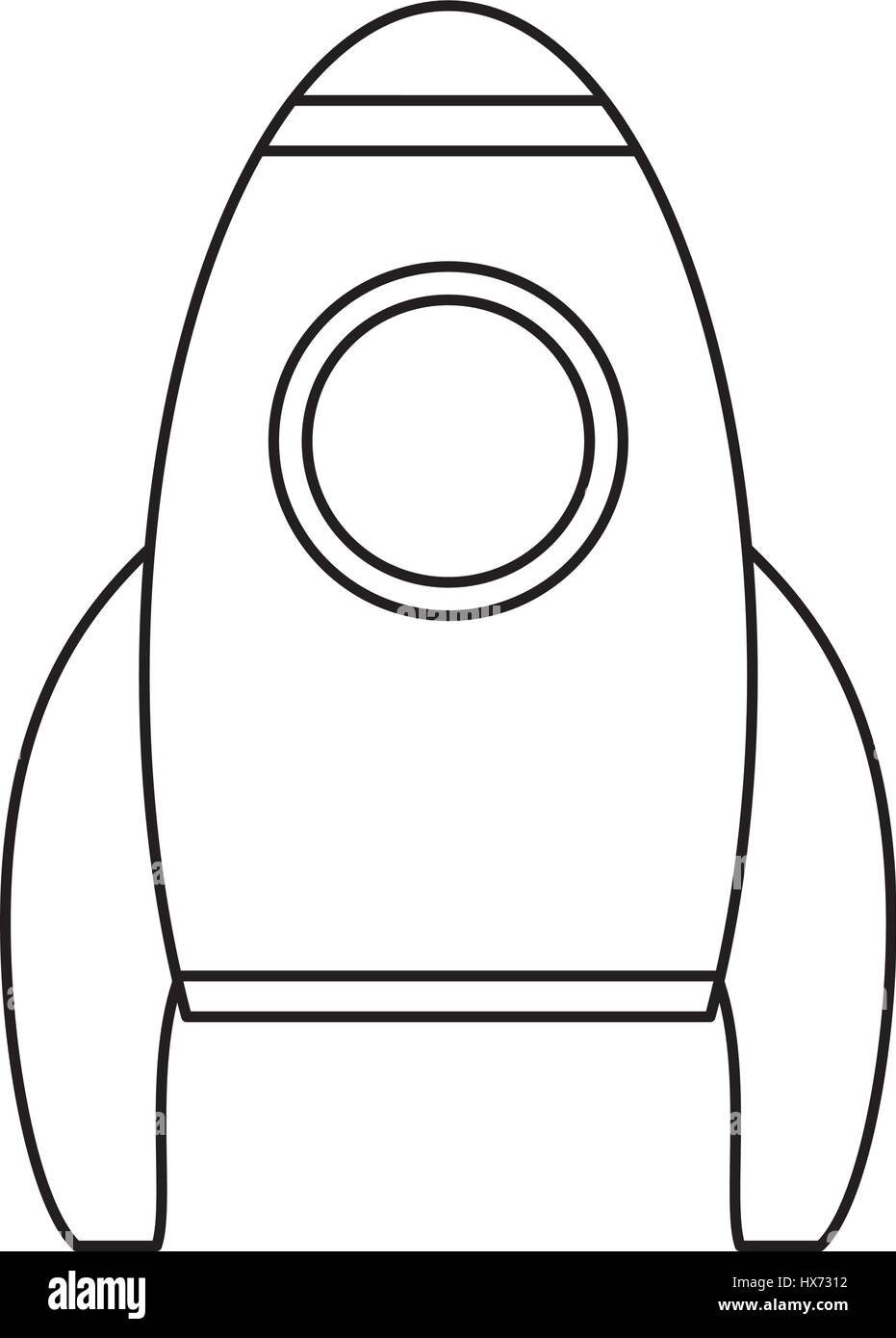 Rocket Launch Spaceship Technology Outline Stock Vector Image And Art Alamy