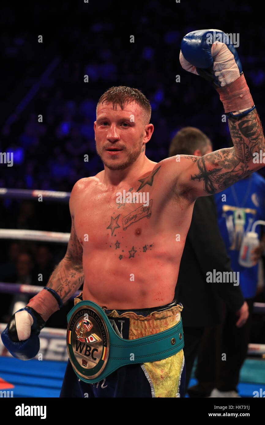 Jason Welborn celebrates victory over Marcus Morrison during the WBC ...