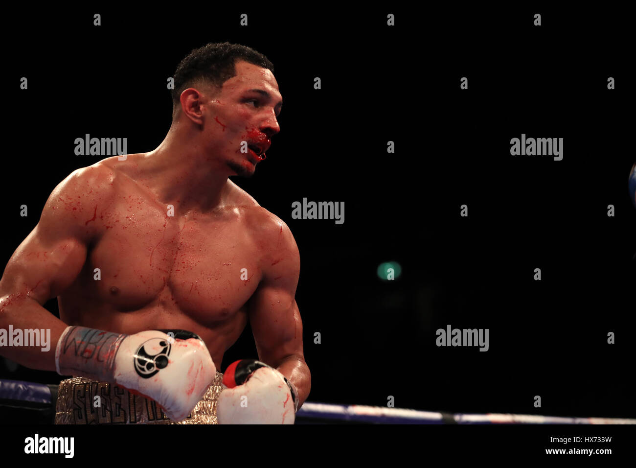 Marcus Morrison during the WBC International Middleweight Championship ...