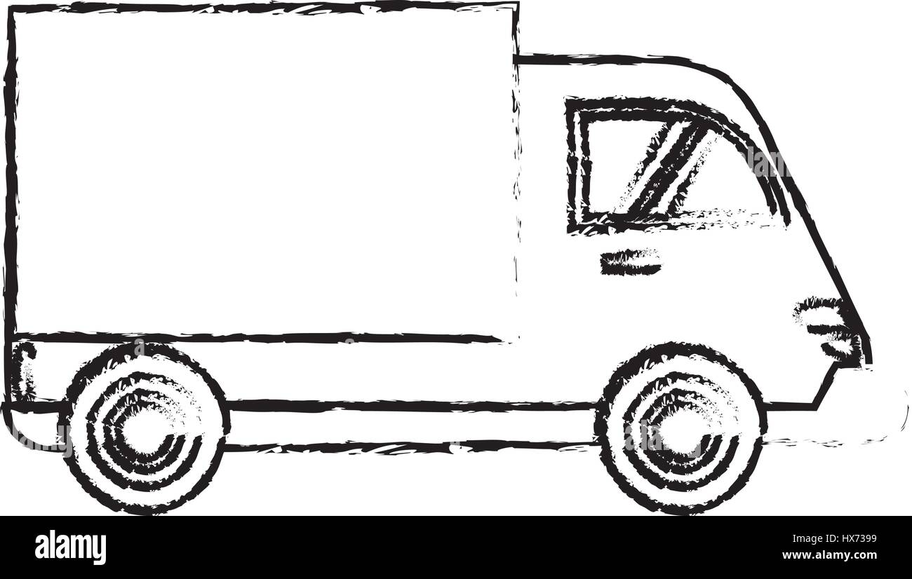 delivery truck cargo transport sketch Stock Vector Image & Art - Alamy