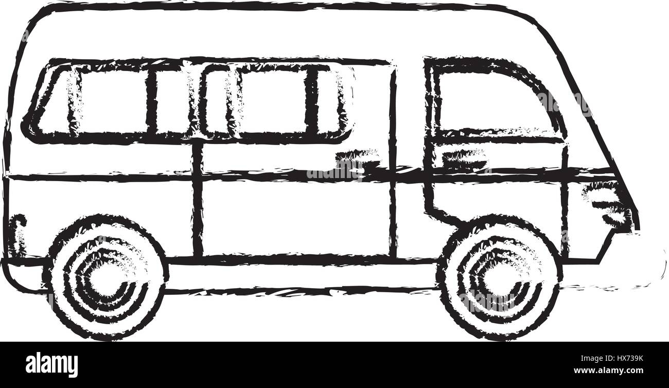 van vehicle transport classic sketch Stock Vector Image & Art - Alamy