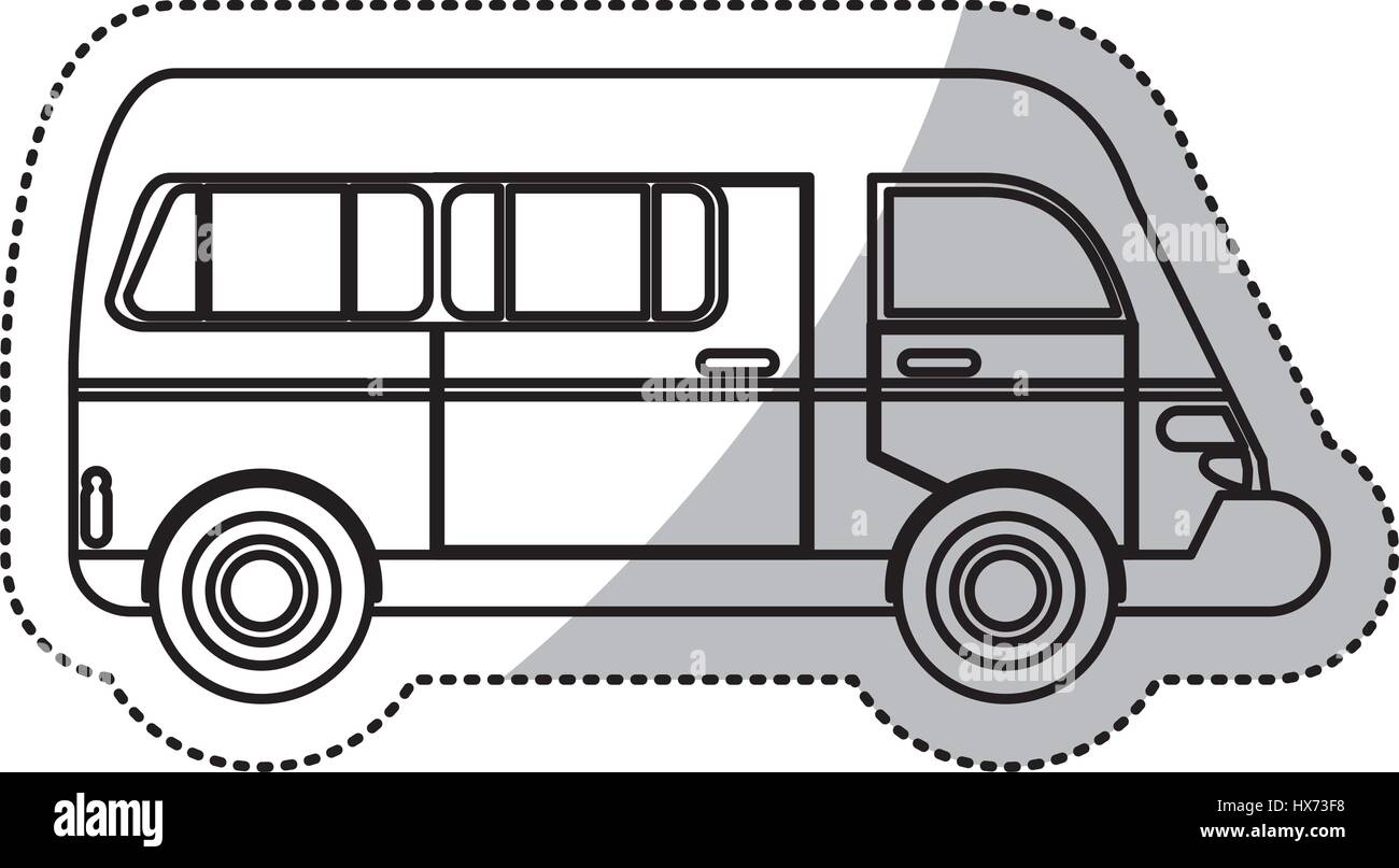 van transport vehicle urban outline Stock Vector Image & Art - Alamy
