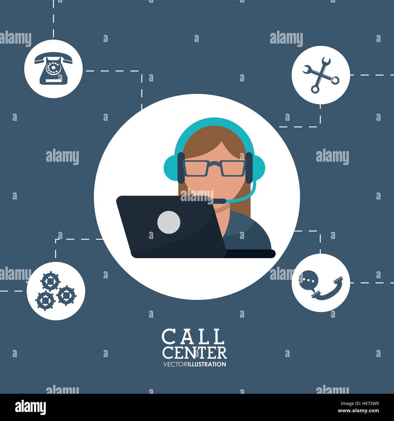 Call centre modern Stock Vector Images - Alamy