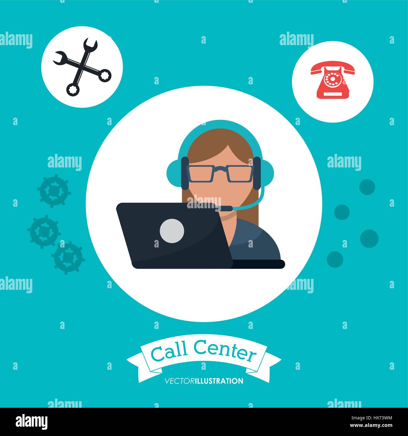 Serious woman laptop on Stock Vector Images - Alamy