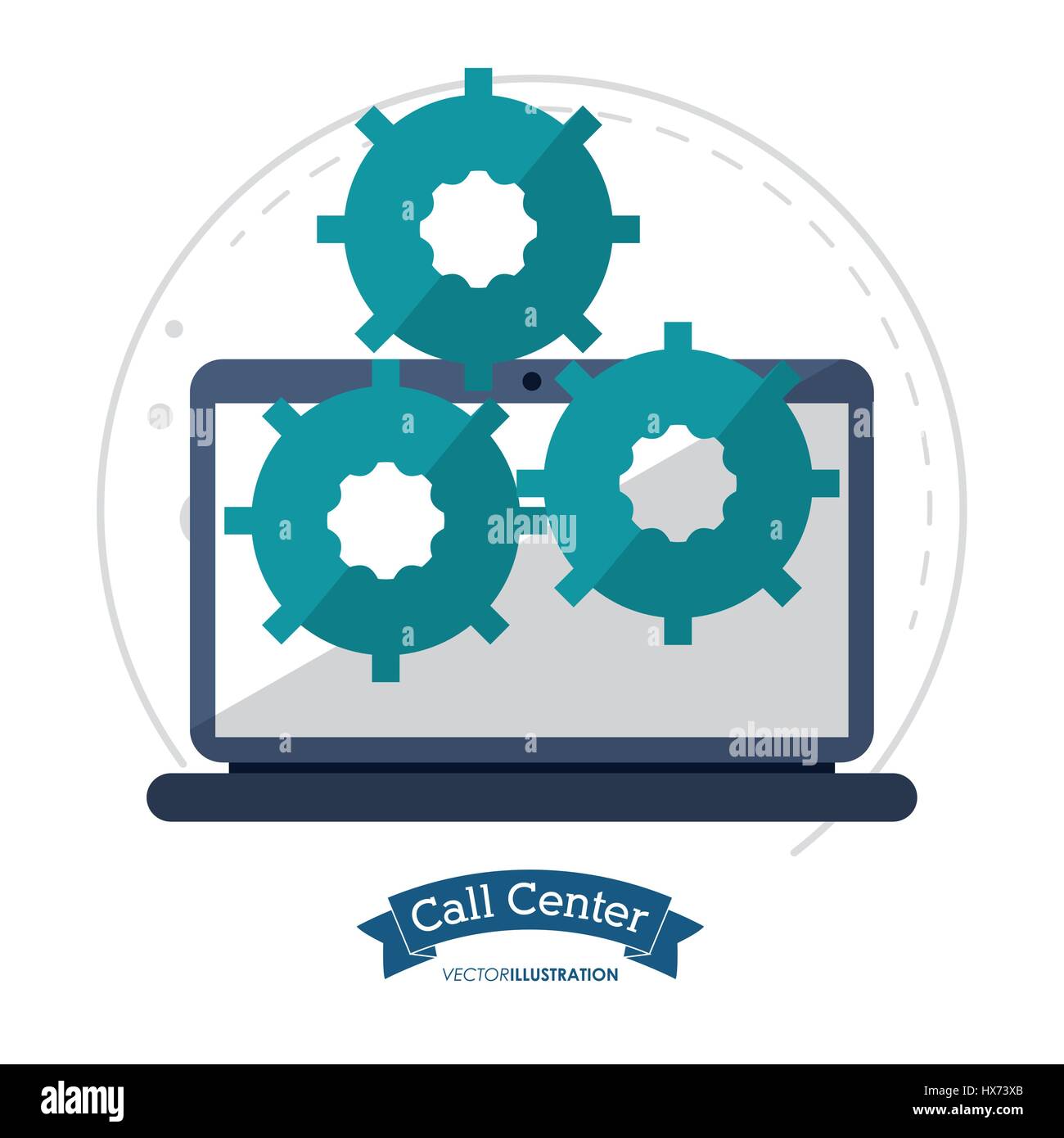 call center technology gears cooperation Stock Vector Image & Art - Alamy