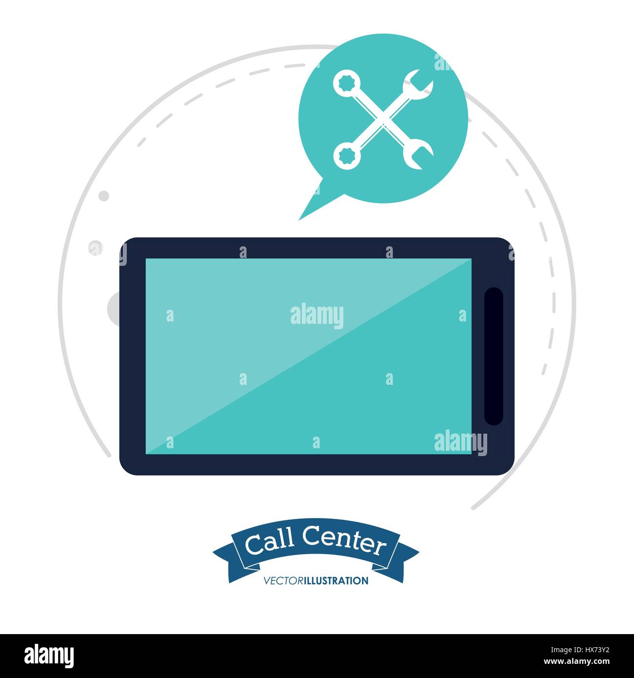 call center smartphone technical tool Stock Vector Image & Art - Alamy