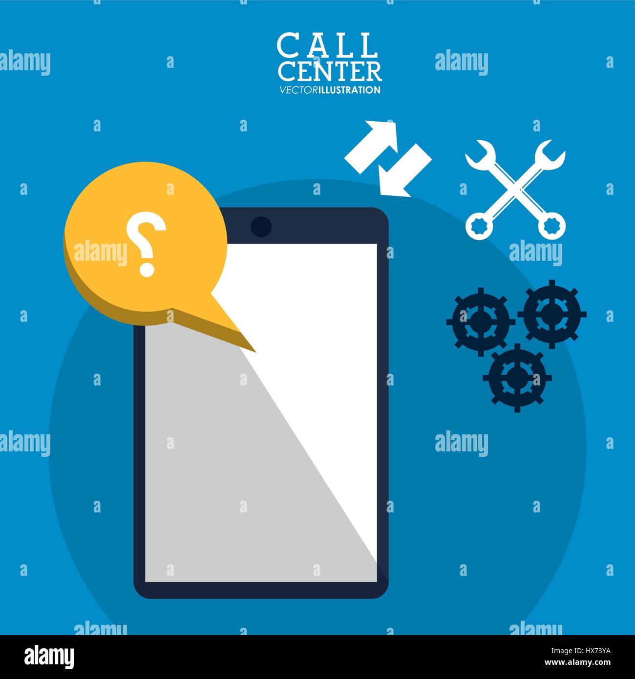 call center smartphone collaboration help Stock Vector Image & Art - Alamy