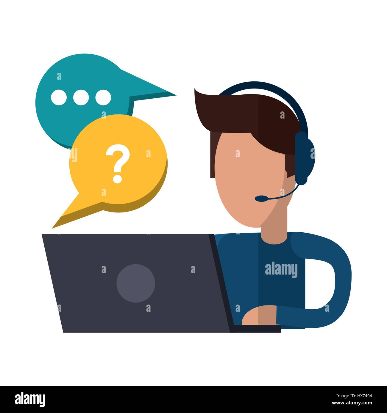 Woman call center portrait Cut Out Stock Images & Pictures - Alamy