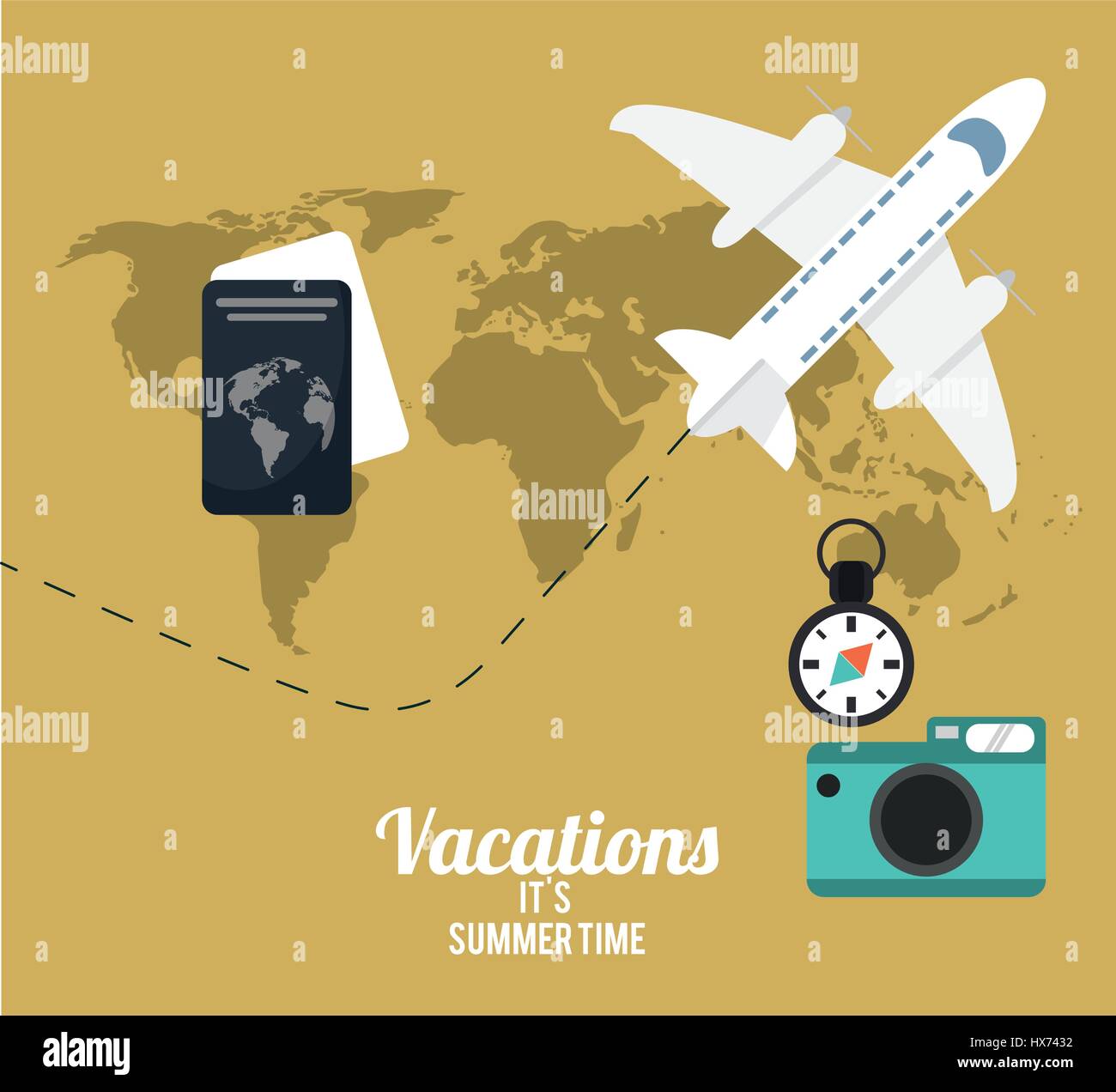 vacations summer time concept poster Stock Vector Image & Art - Alamy