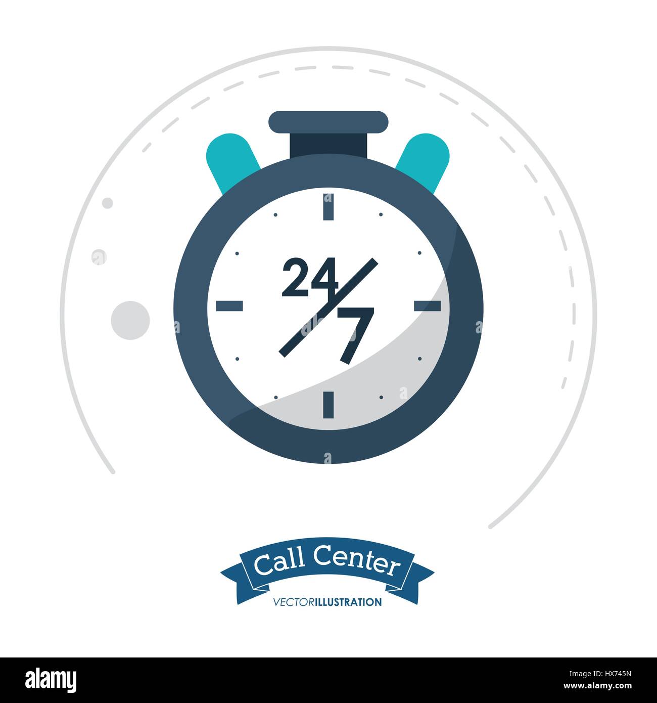 call center clock time service Stock Vector Image & Art - Alamy