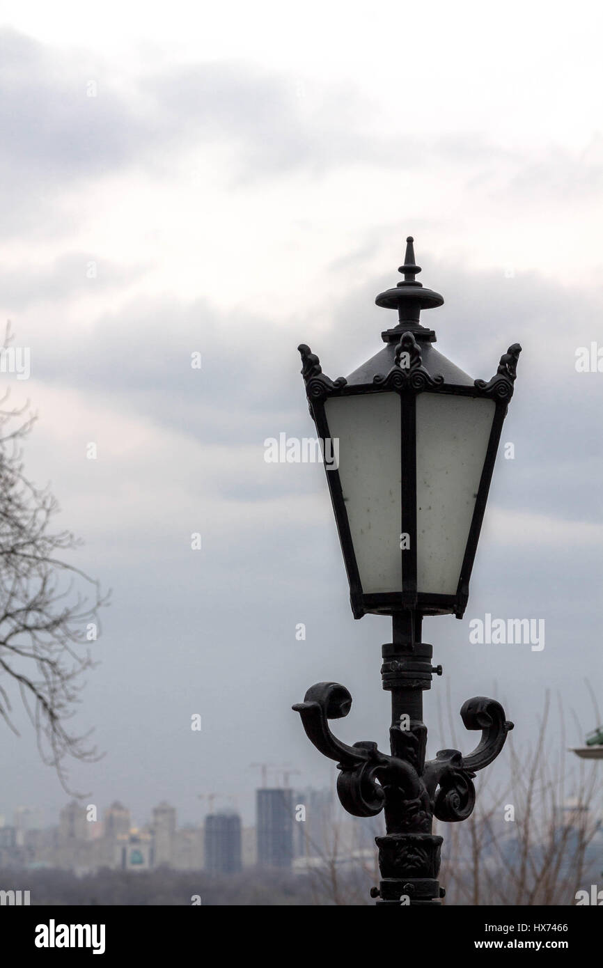 Black lantern on a background of dark sky Stock Photo - Alamy