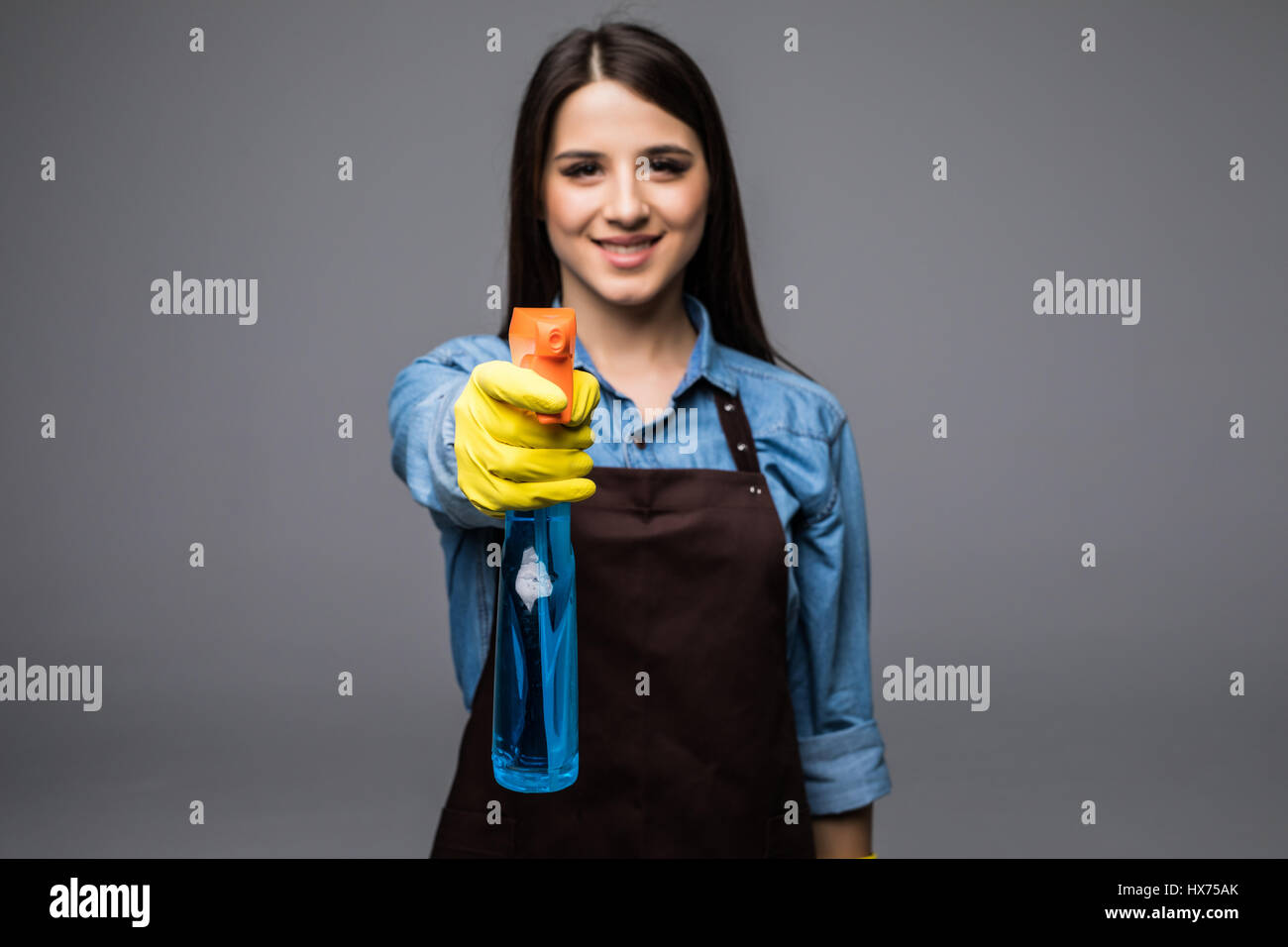 Beautiful young cleaner hi-res stock photography and images - Alamy