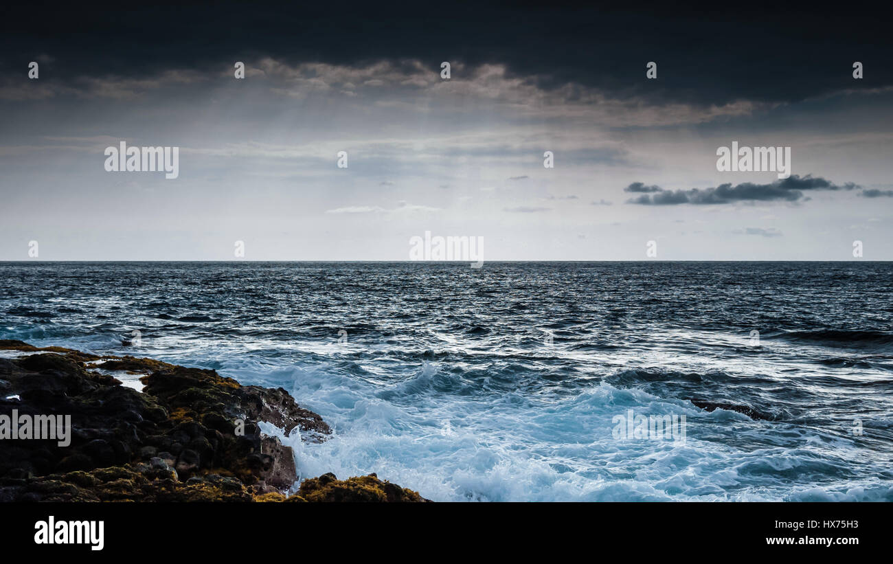 Rainy day at the sea Stock Photo - Alamy