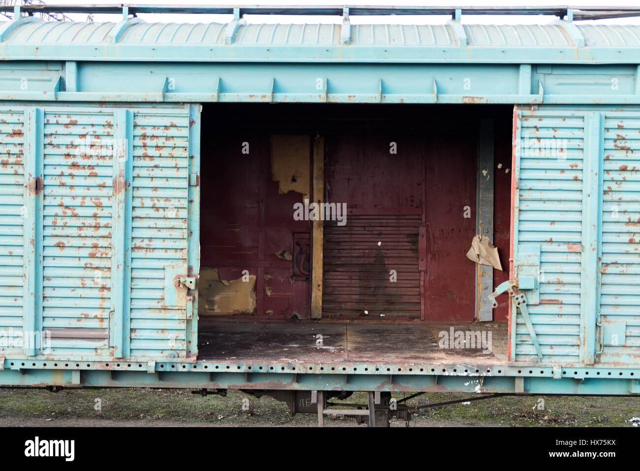 Open freight railway wagon line hi-res stock photography and images - Alamy