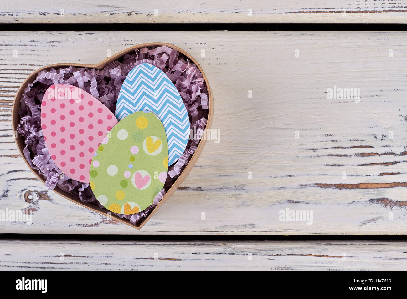 Paper Easter eggs in box Stock Photo - Alamy