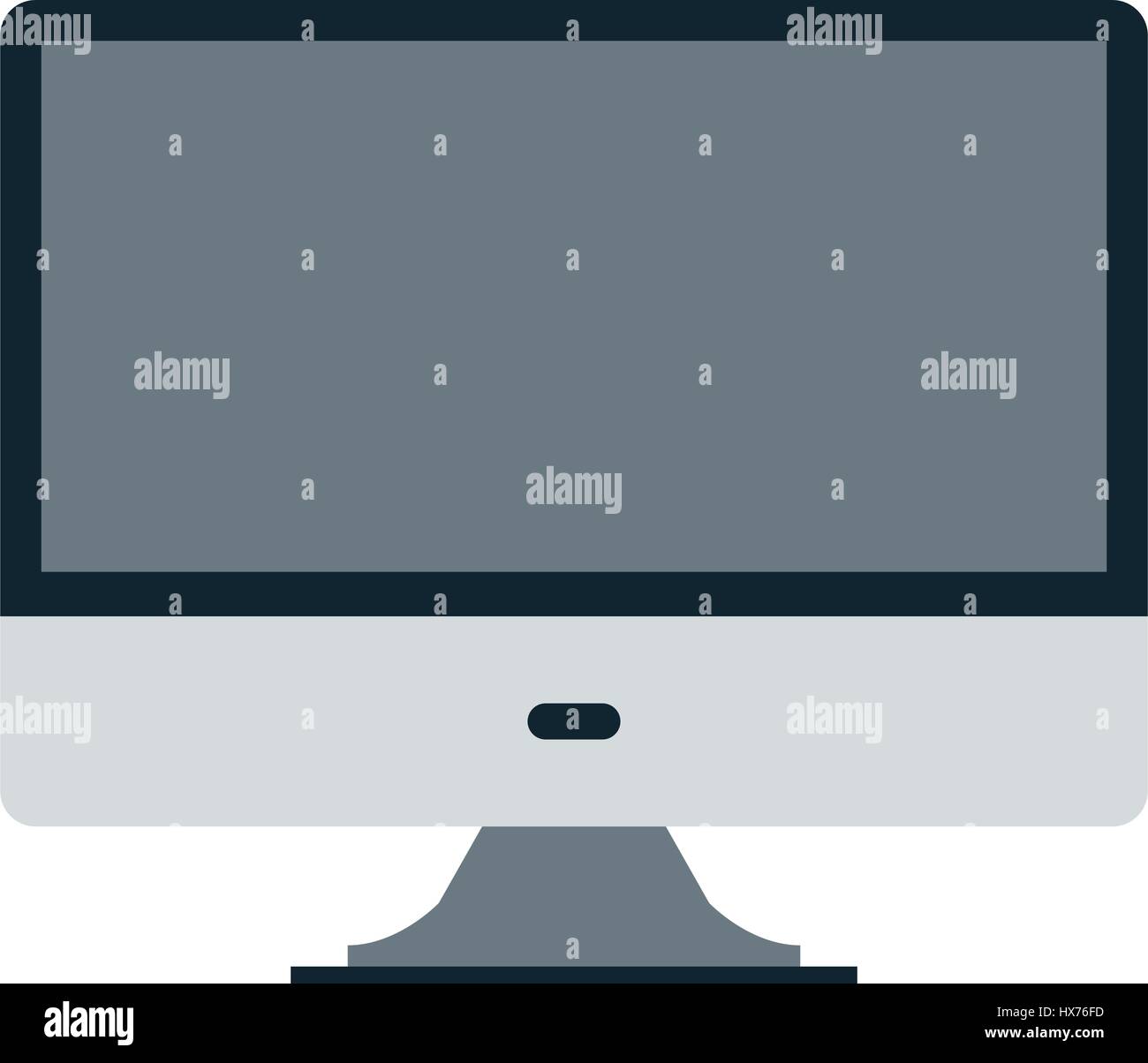 Icon computer monitor illustrated on white background in vector Stock ...