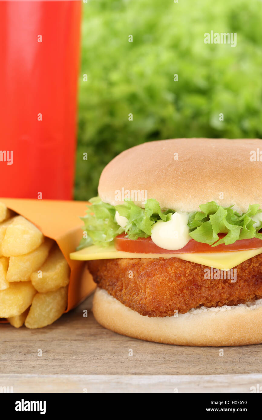 Fish burger fishburger hamburger and fries menu meal combo fast food ...
