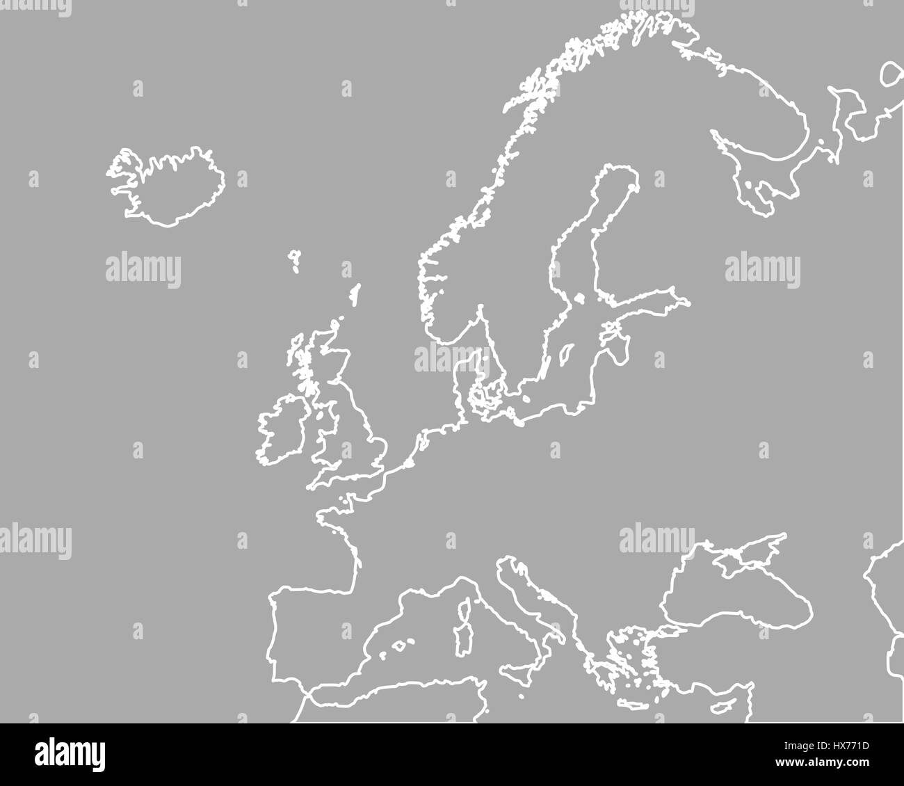 Map of Europe Stock Photo - Alamy
