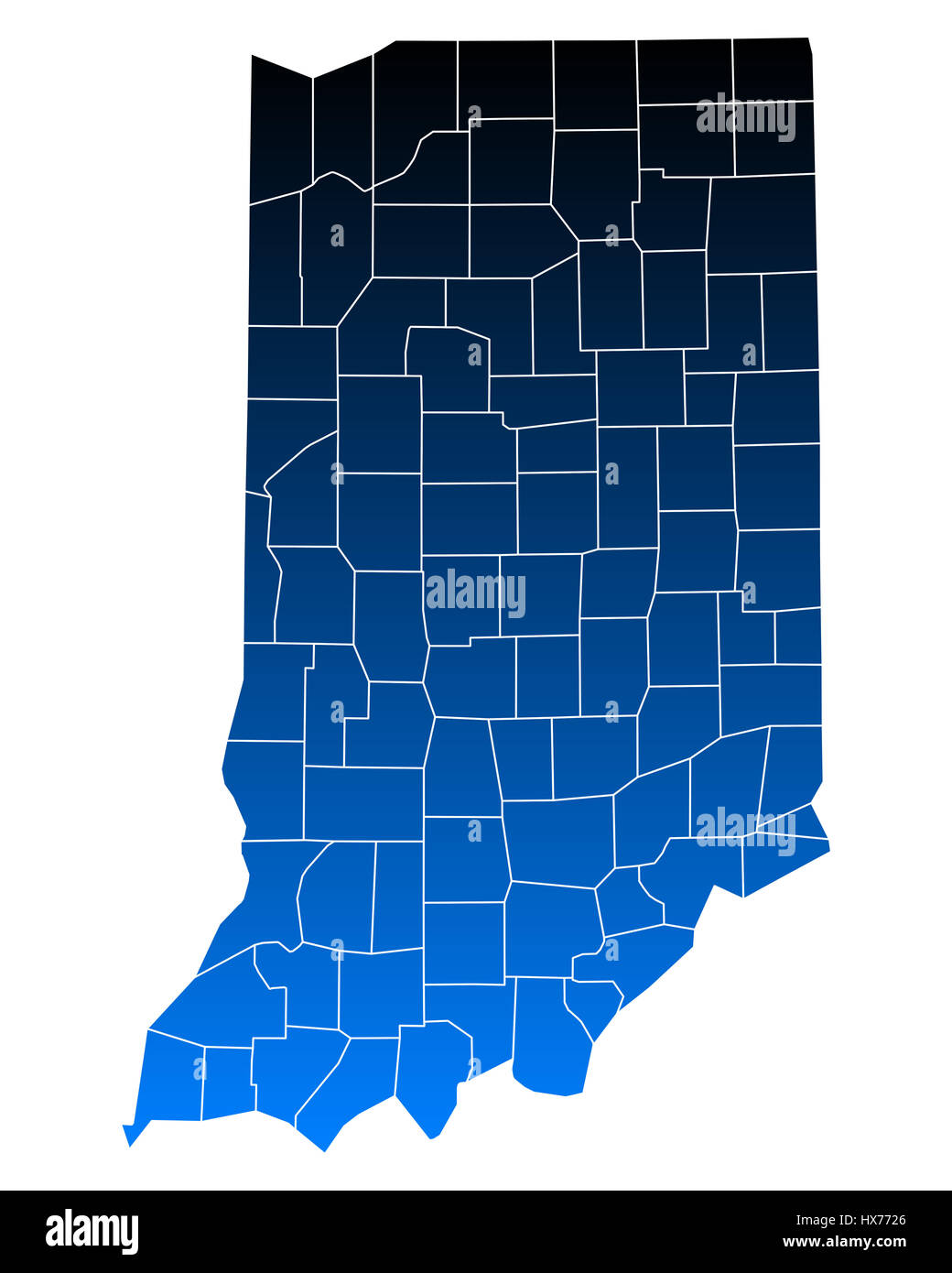 Map of Indiana Stock Photo - Alamy