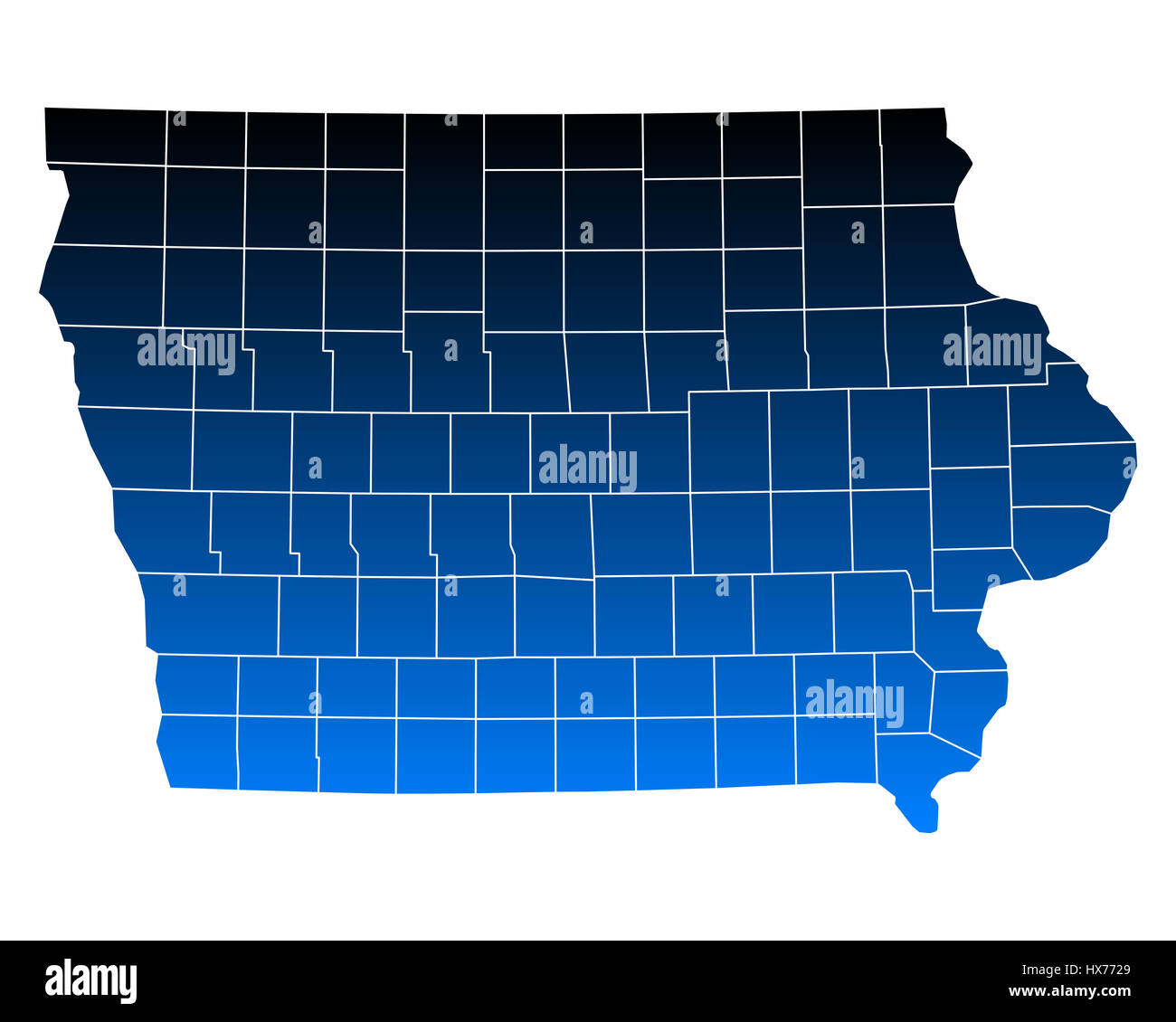 Map of Iowa Stock Photo - Alamy
