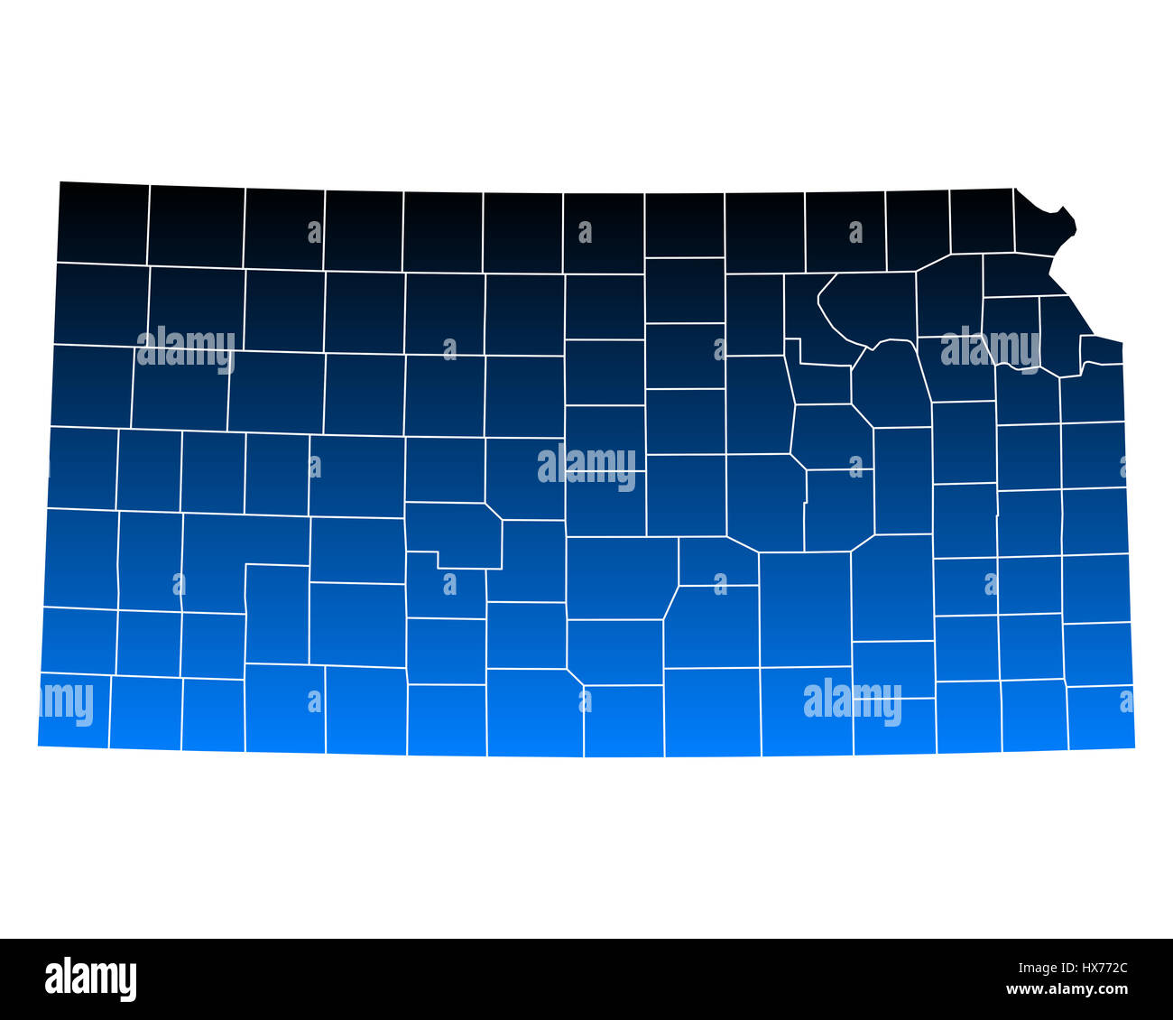 Map of Kansas Stock Photo - Alamy