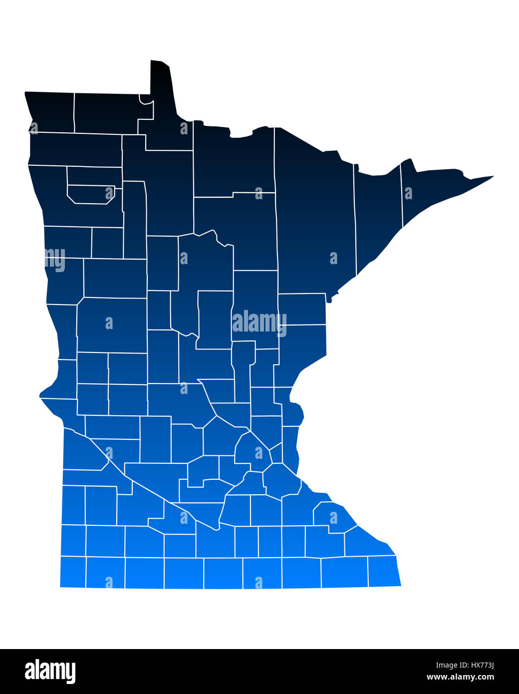 Map of Minnesota Stock Photo - Alamy