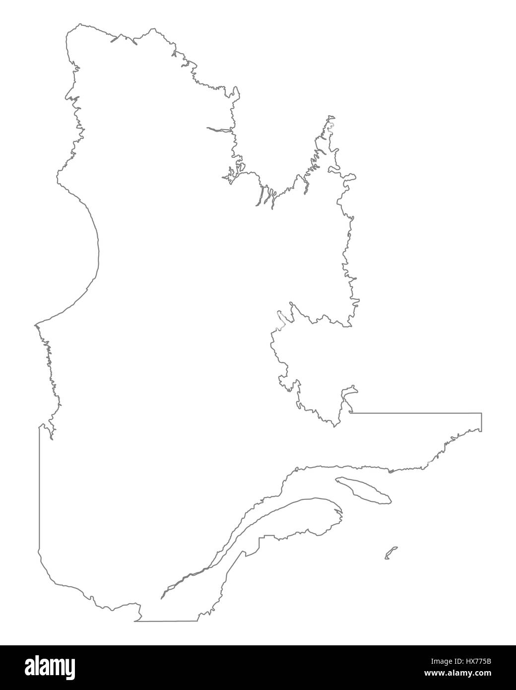 Map of Quebec Stock Photo - Alamy