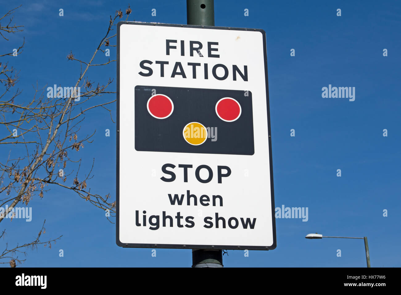 Warning signs fire english hi-res stock photography and images - Alamy