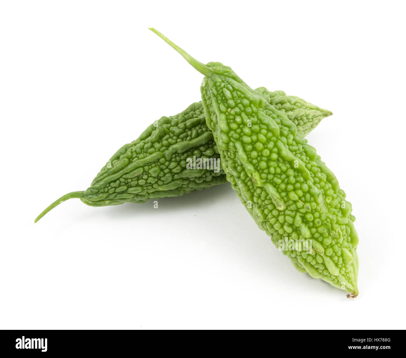 fresh bitter gourd isolated on white background Stock Photo - Alamy