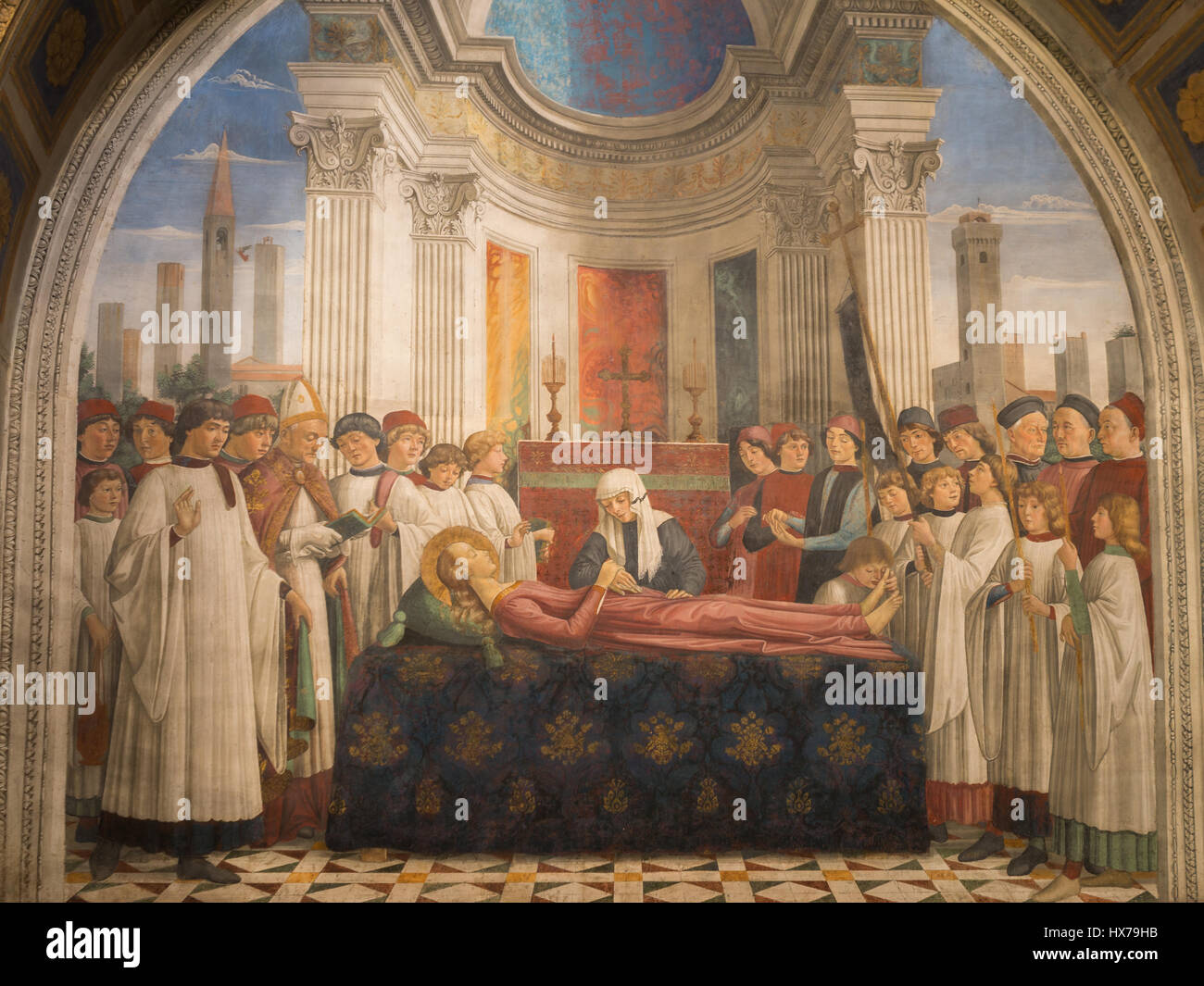 The Funeral of Santa Fina, by Domenico Ghirlandaio in San Gimignano ...